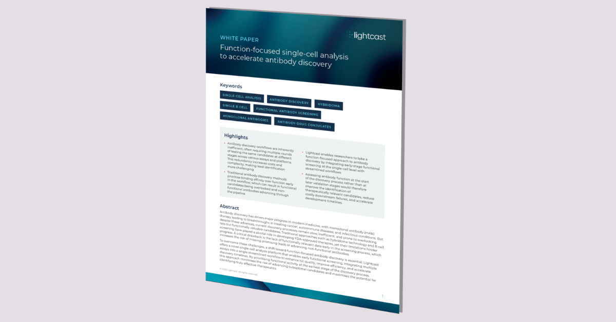 Function-focused single-cell analysis for faster antibody discovery